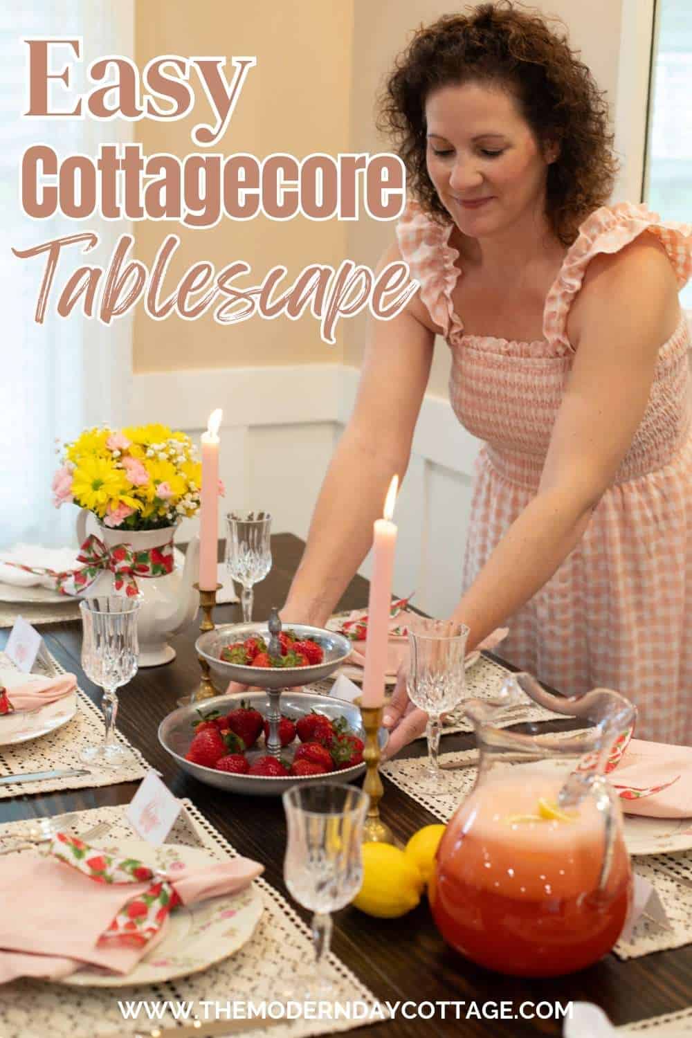 Strawberry Girl Summer Tablescape with Cottagecore Charm - The Modern ...